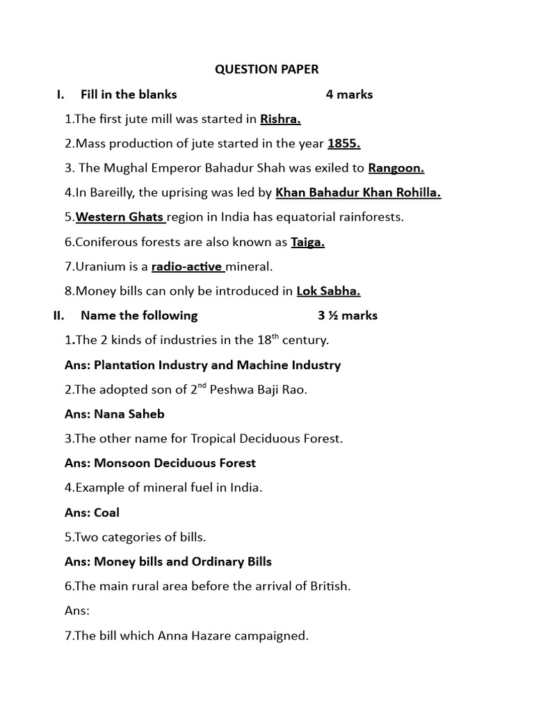 GP Question Paper | Download Free PDF | Grassland | Temperate Climate