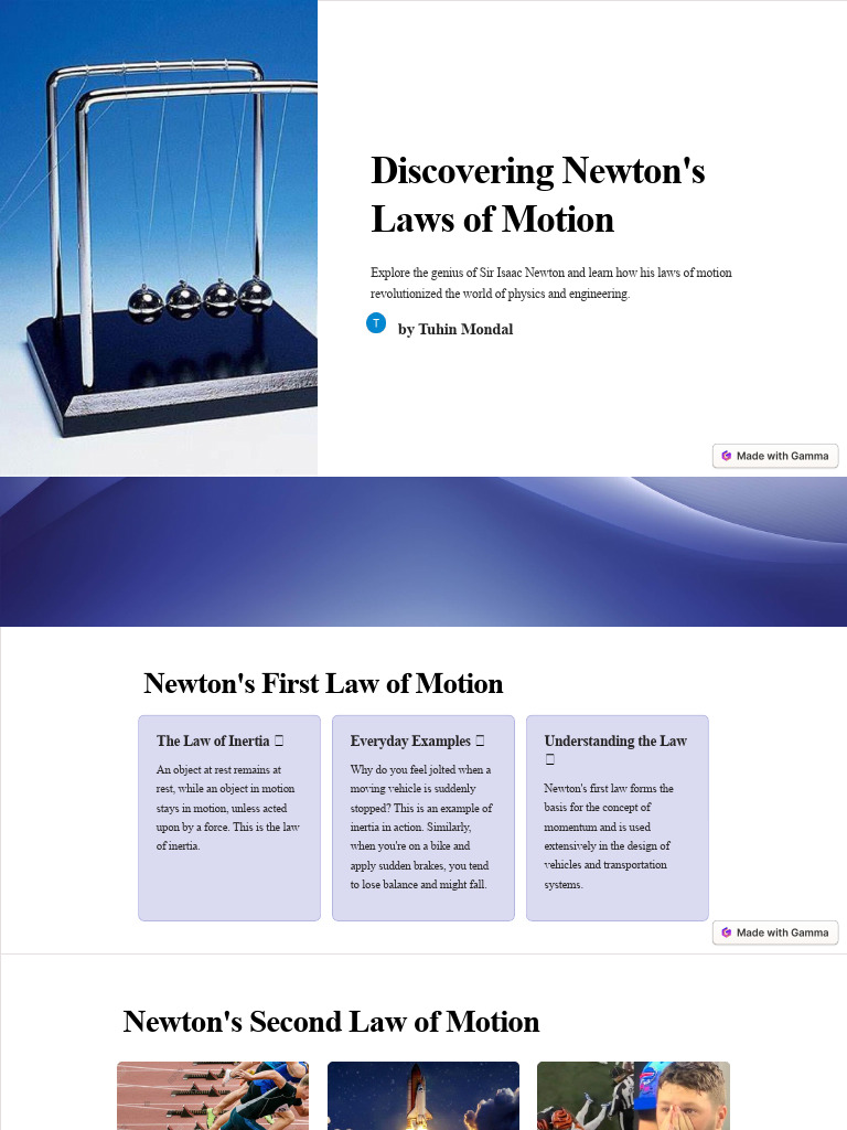 Discovering Newtons Laws of Motion | PDF | Force | Newton's Laws Of Motion