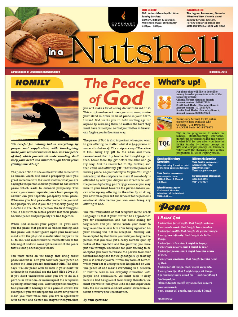 Nutshell - 30 03 2014 | PDF | Names Of God In Judaism | Peace
