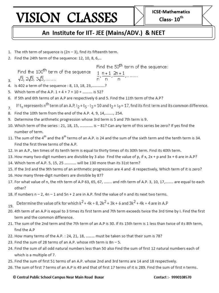 Arithmetic Progression | PDF | Mathematics