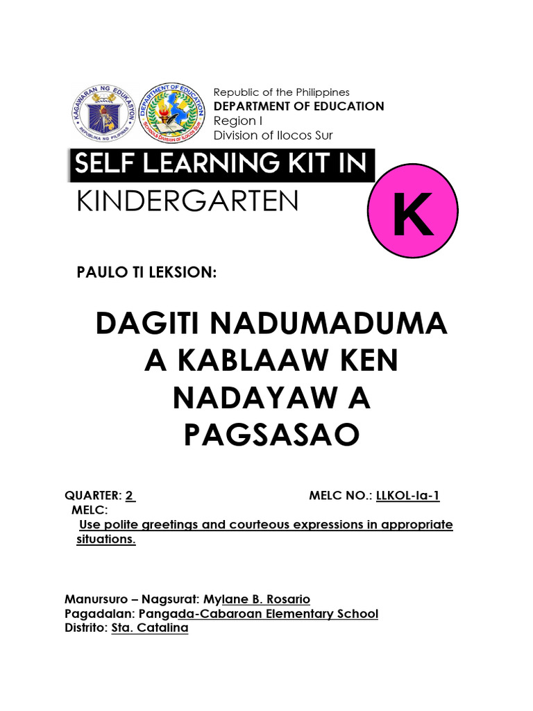 Self Learning Kit Quarter 2 Week 7#1 | PDF