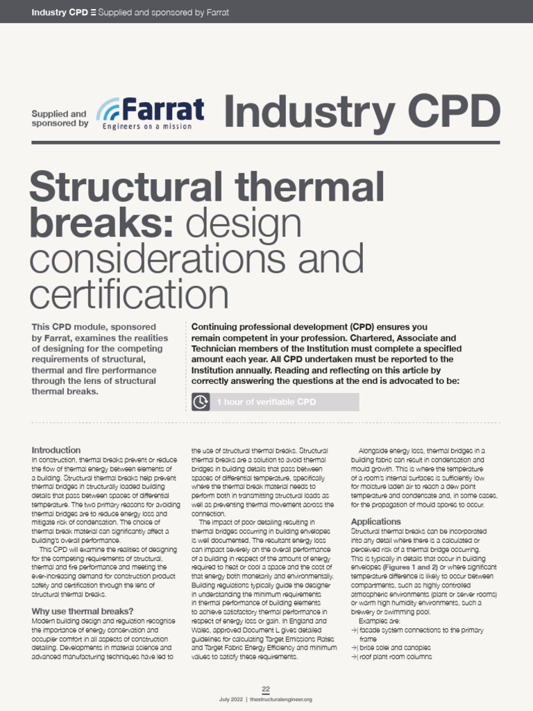 Farrat CPD Structural Thermal Breaks Design Considerations and ...