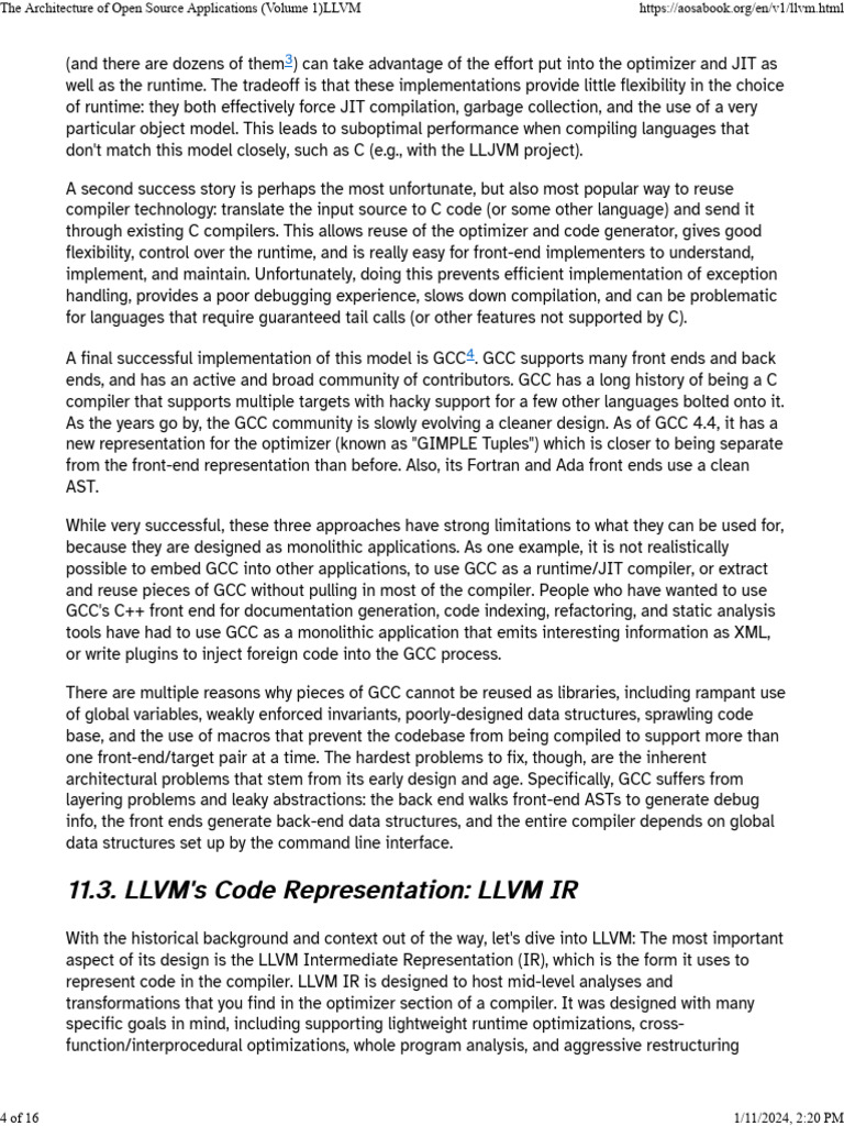 The Architecture of Open Source Applications (Volume 1) LLVM4 | PDF | Compiler | Information ...