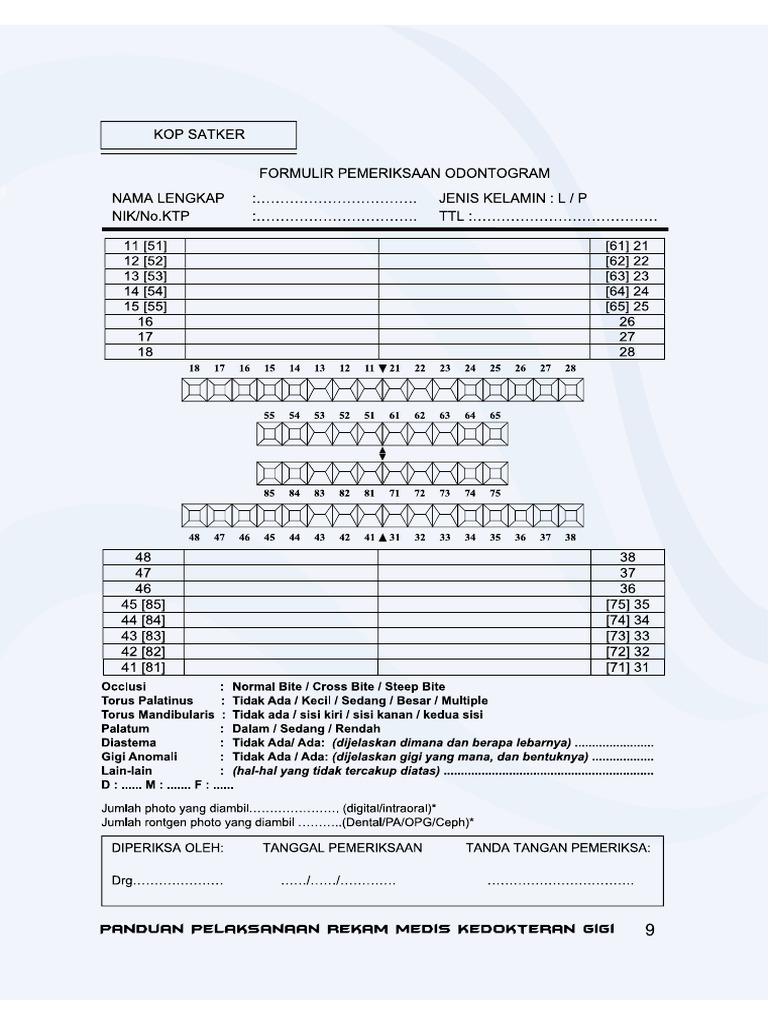 Formulir Odo | PDF
