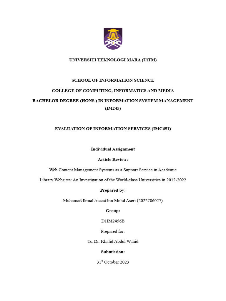 Literature Review Ikmal | PDF | Usability | Libraries