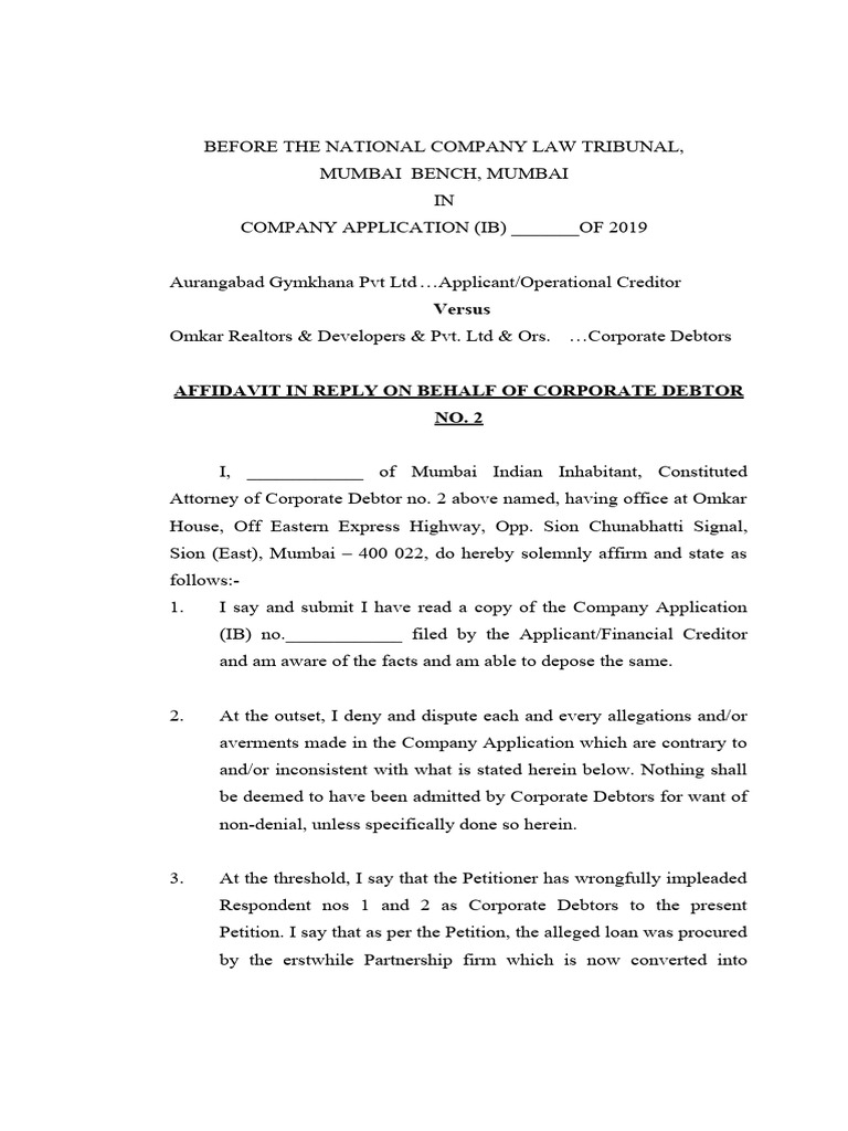 Aff in REply Anatomy | PDF | Lawsuit | Loans