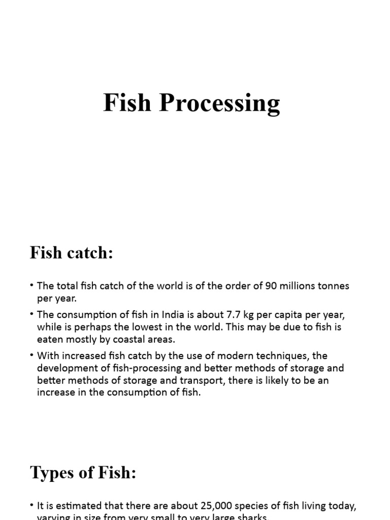 Fish Processing | PDF | Fat | Fish