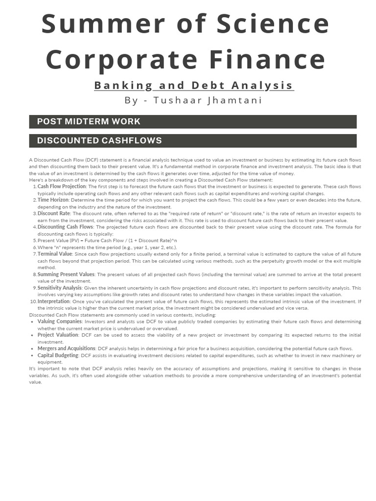 Sos Report | PDF | Valuation (Finance) | Discounted Cash Flow