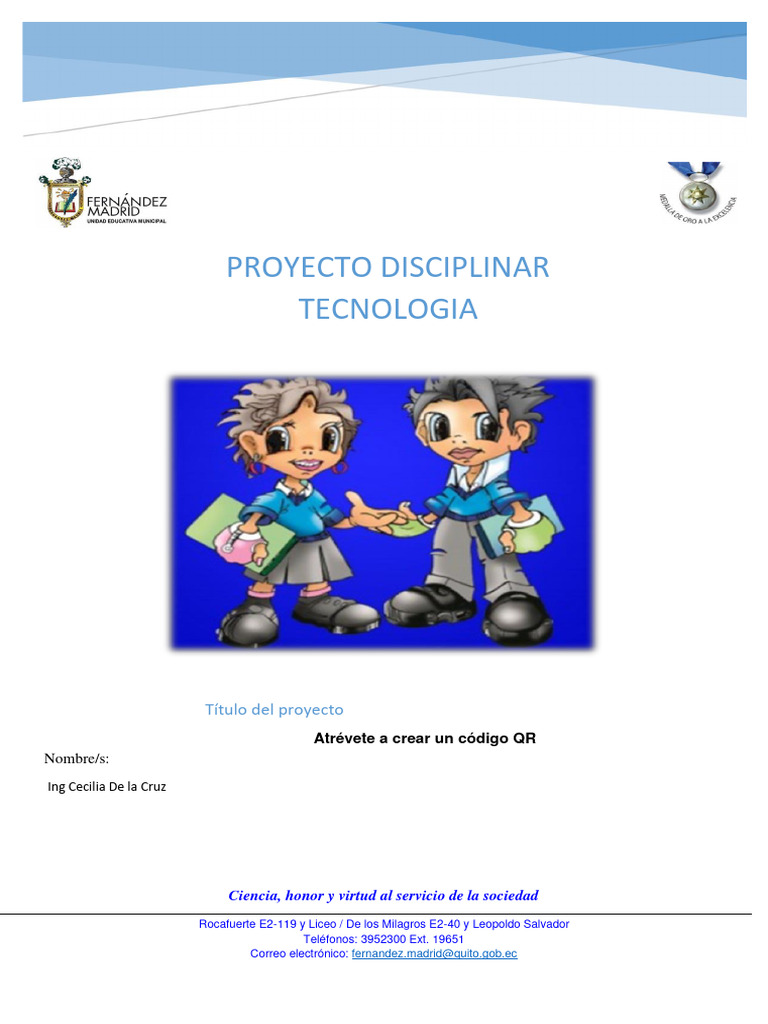 Proyecto Disciplinar - Octavos 1er Trimestre | PDF | Información | Código QR