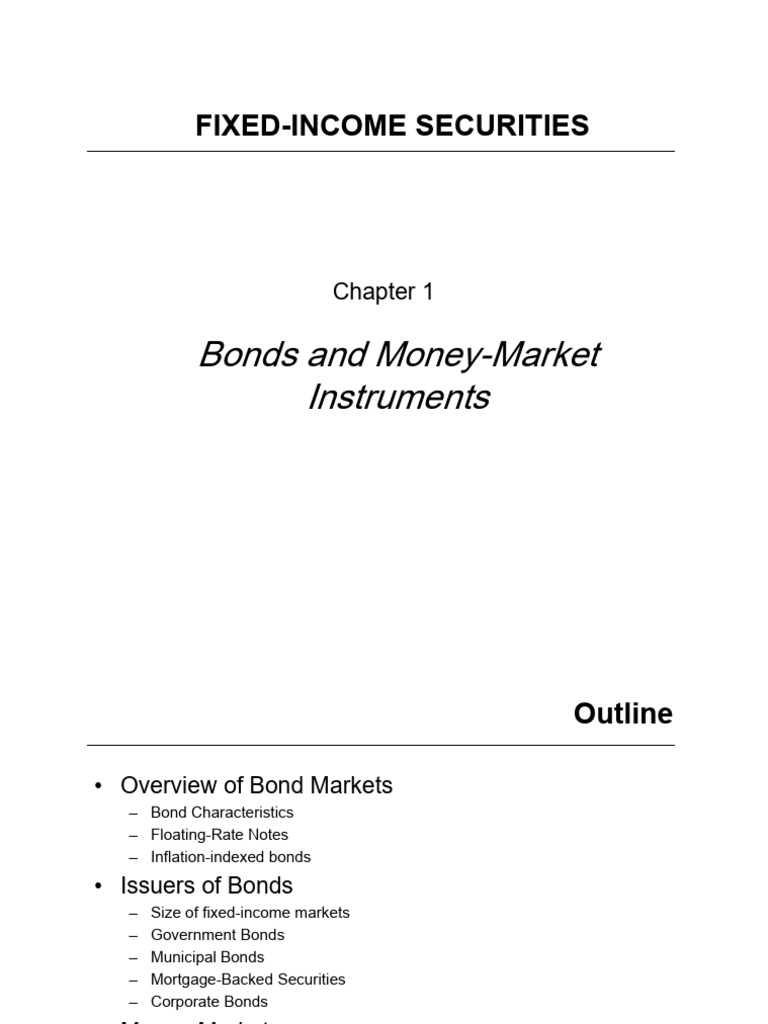 Chapter 1 | PDF | Repurchase Agreement | Bonds (Finance)