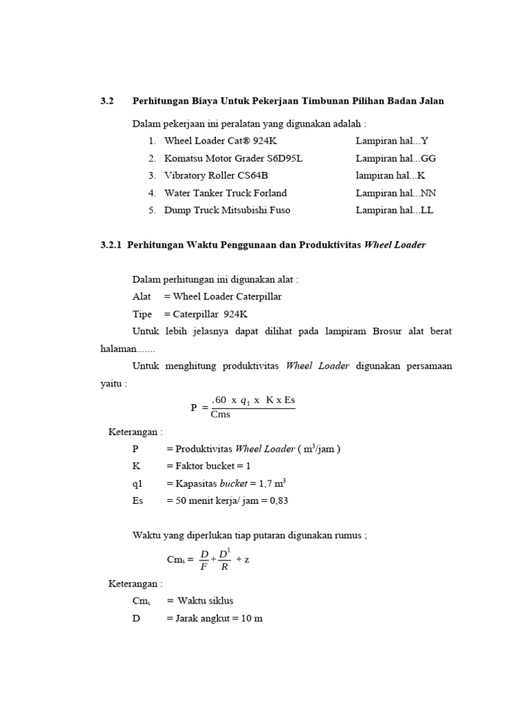 3.2 Perhitungan Timbunan Badan | PDF