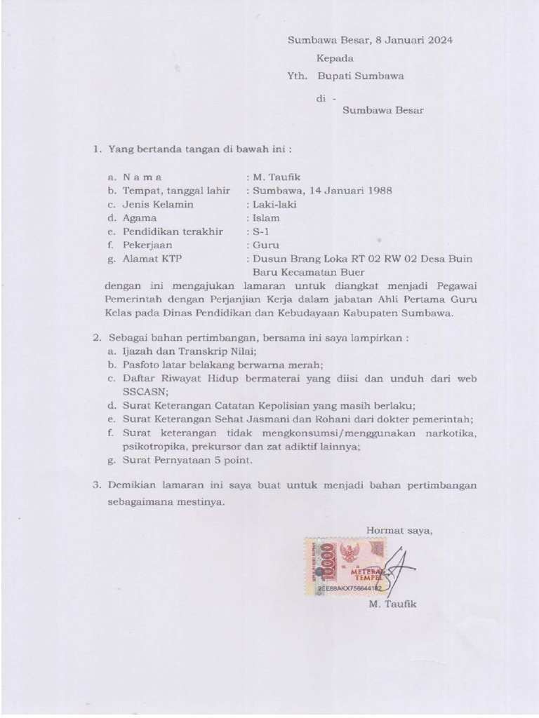 Lamaran Compressed | PDF