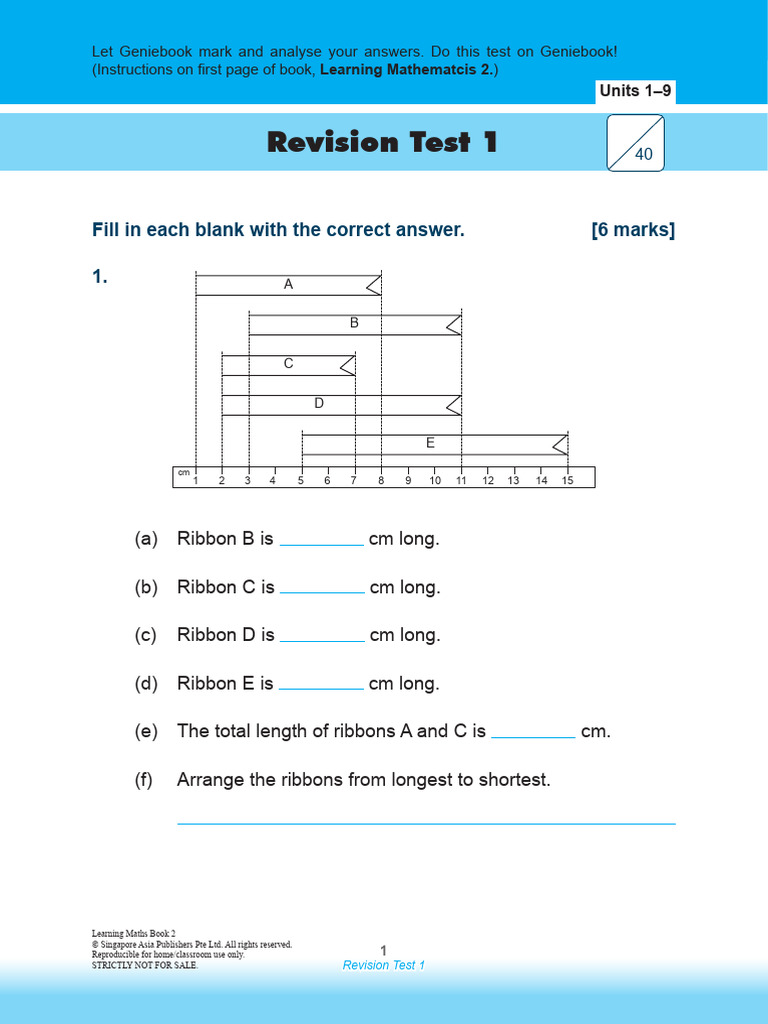 Revision Test 1 - 7 | PDF