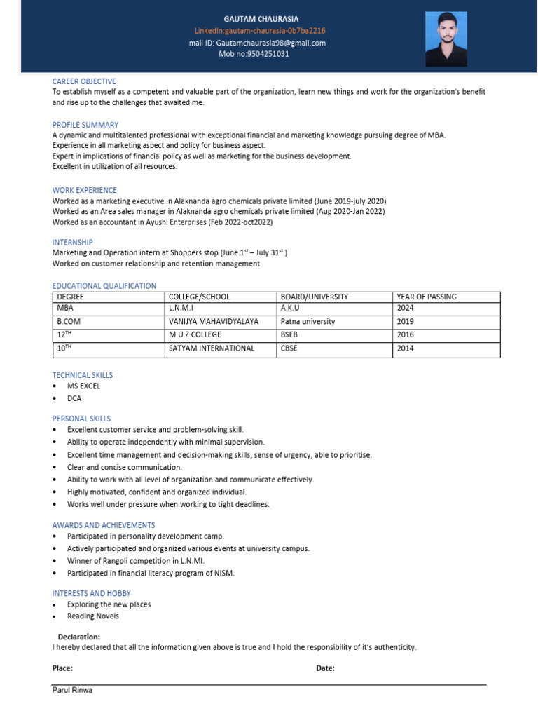 Gautam Chaurasia | PDF | Business | Communication