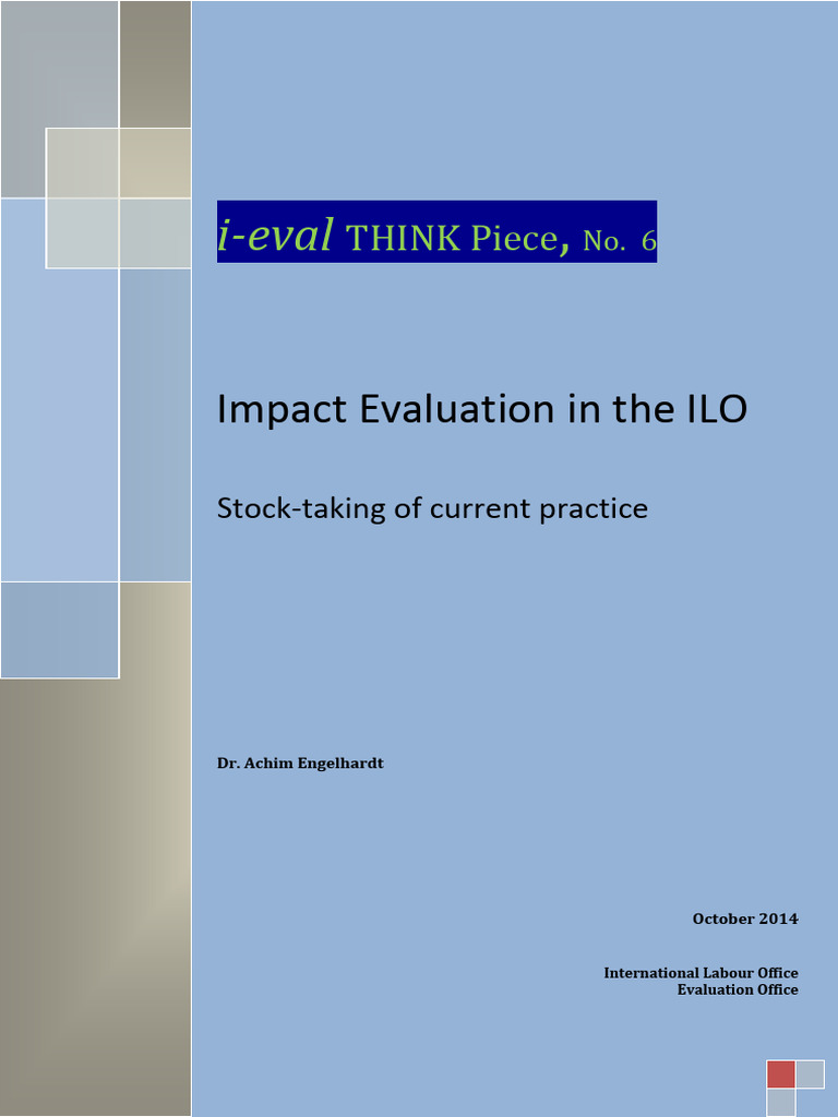 Impact Evaluationin The ILO | PDF | Evaluation | International Labour Organization