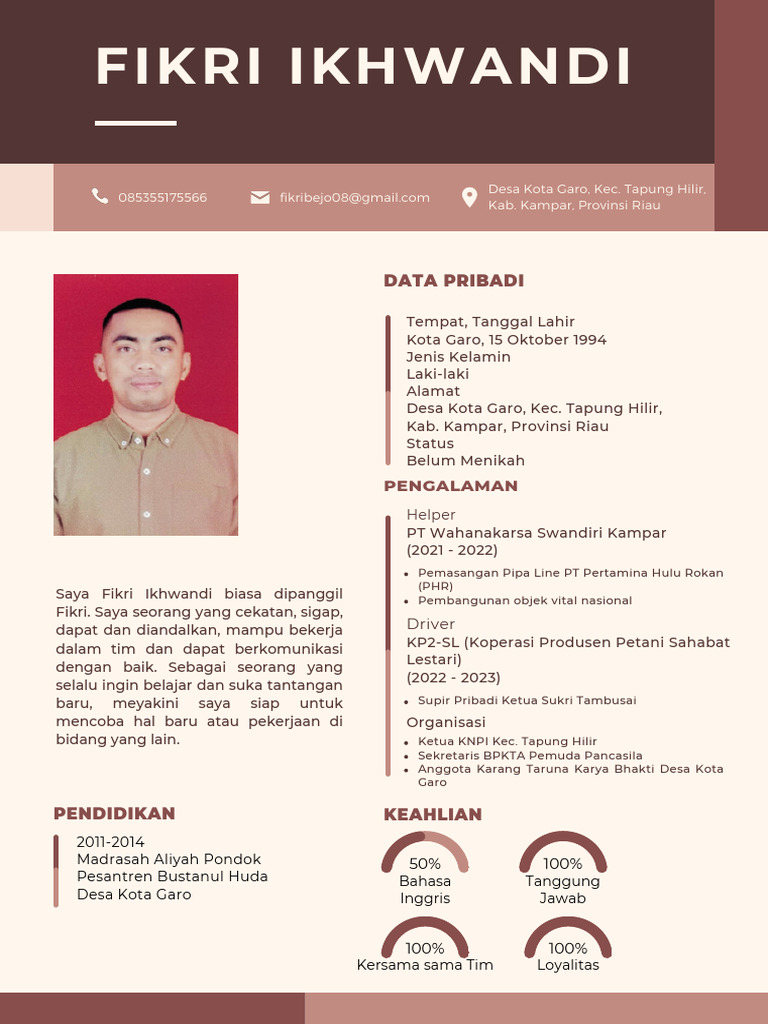 CV Fikri | PDF