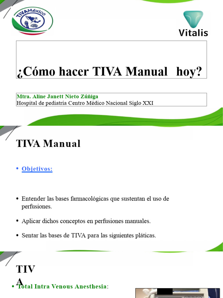 Guía Práctica de TIVA Manual en Anestesia | PDF | Farmacia | Farmacología