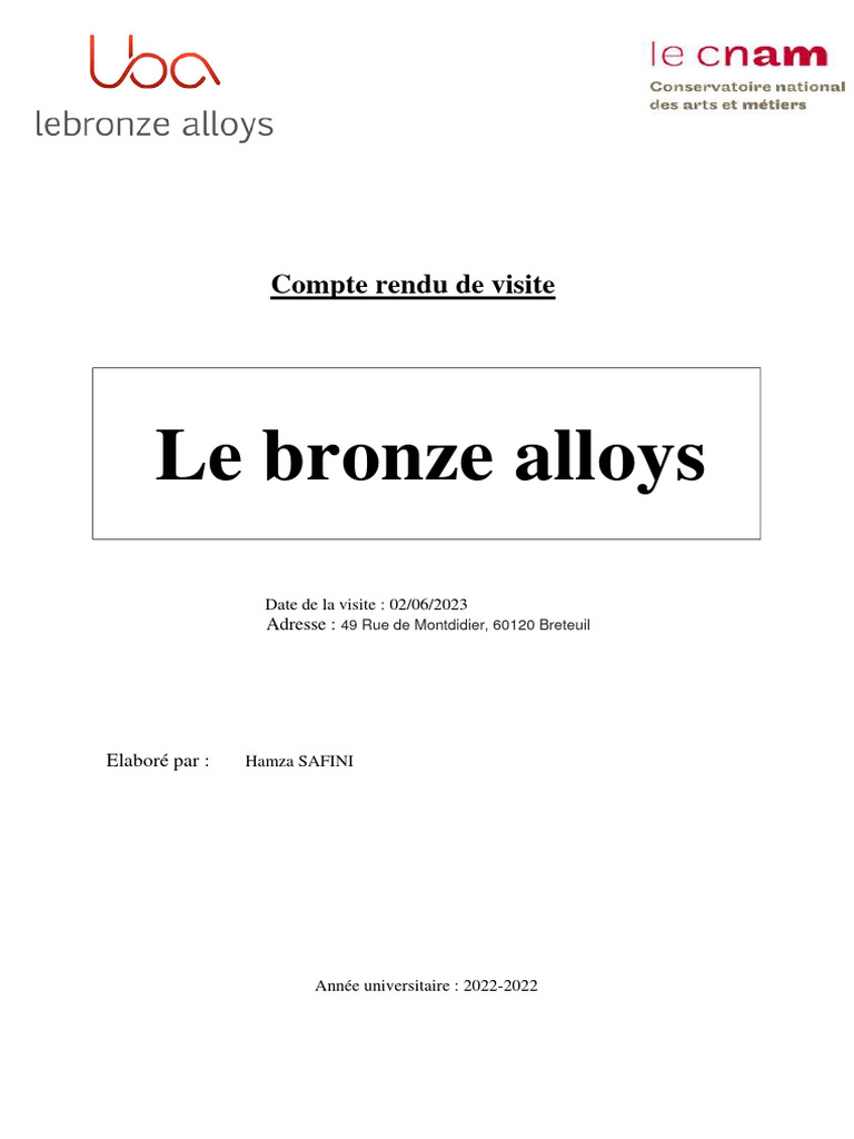 Compte Rendu Visite | PDF