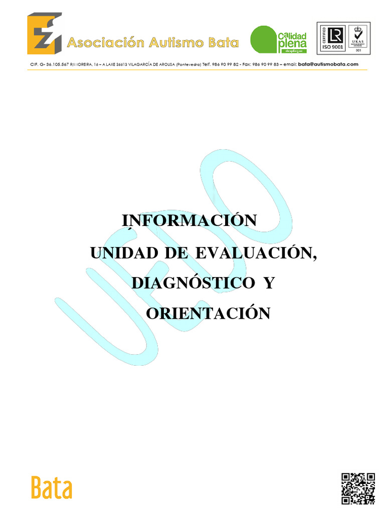 Procedimiento Uedo 2021 | PDF | Espectro autista | Evaluación