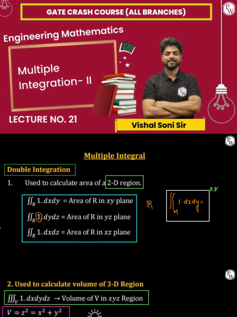 Calculus - Multiple Integral - Episode 2 (Lec-21) - Class Notes - GATE ...