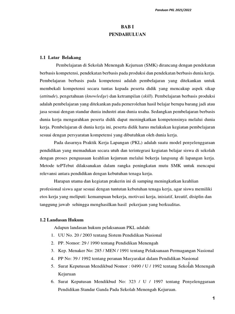 Panduan Laporan PKL TKJ_OTKP | PDF