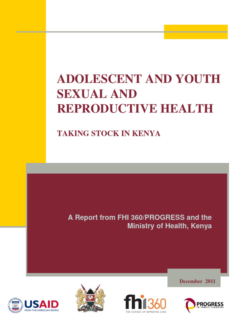 Kenya Youth Reproductive Health Report | PDF | Safe Sex | Hiv/Aids