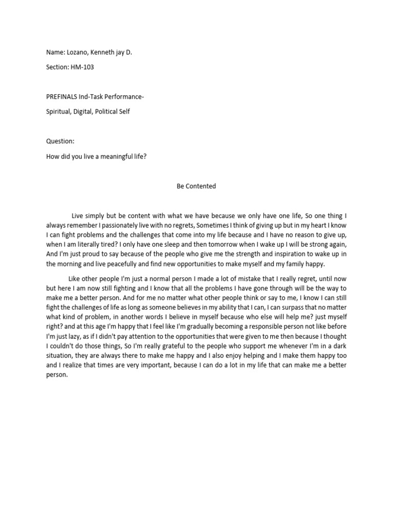 PREFINALS Ind - 04 Task Performance 1 UTS | PDF