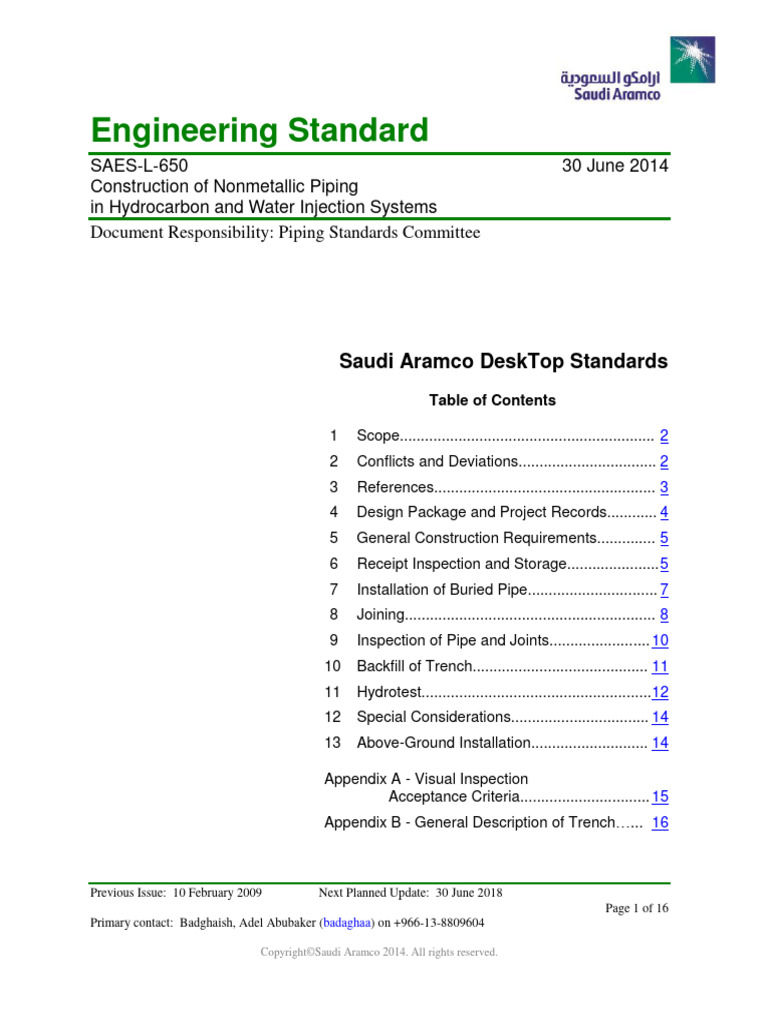 Saes L 650 | Download Free PDF | Pipe (Fluid Conveyance) | Fracture