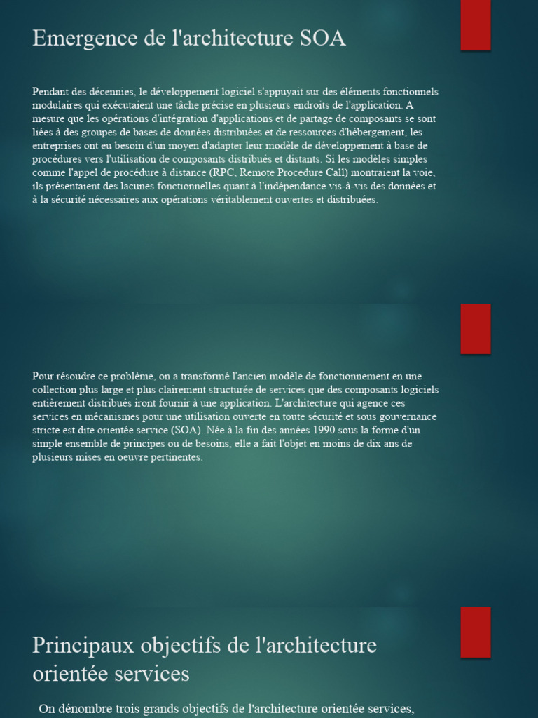 Emergence de L'architecture SOA | PDF | Architecture orientée services | Architecture de logiciel