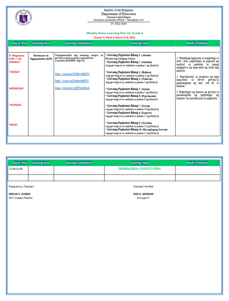 WHLP - Es 6 - Q3 W4 | PDF