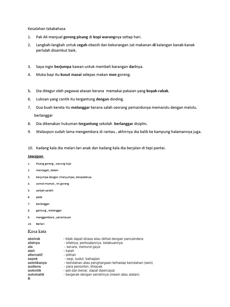 Tatabahasa PDPR 3 | PDF