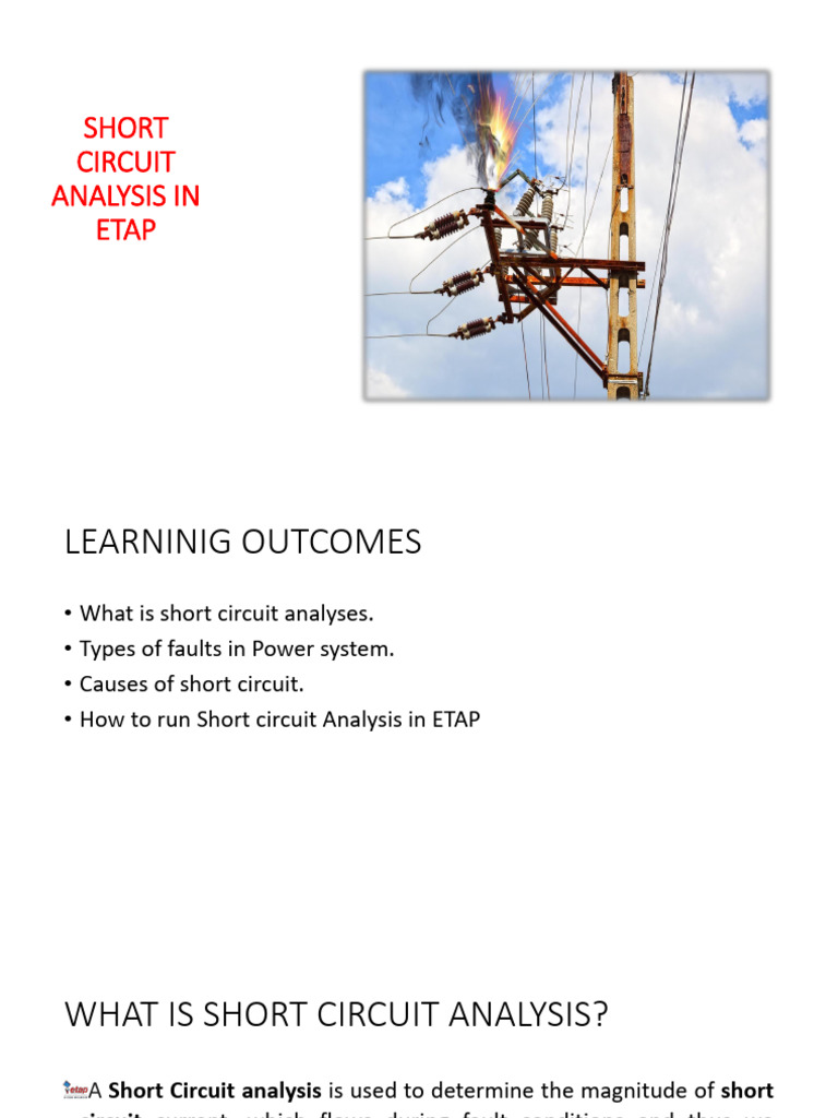 Short Circuit Analysis in ETAP | PDF