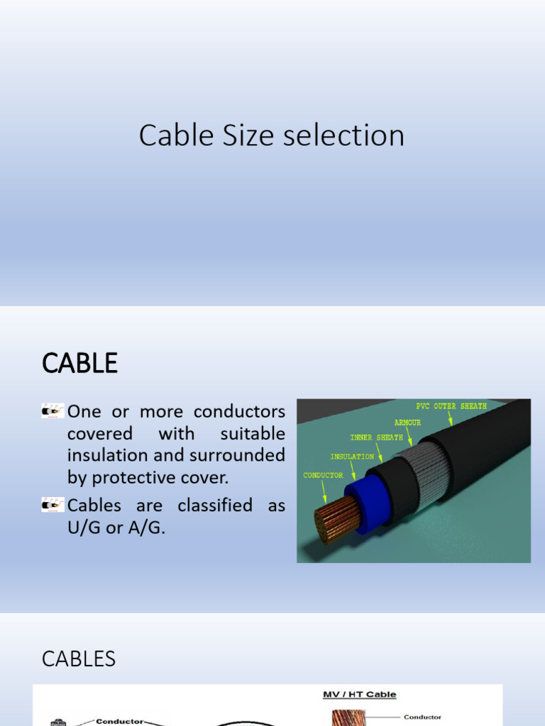 1.1 Cable Sizing Fundamentals - (DevCourseWeb - Com) | PDF | Insulator ...