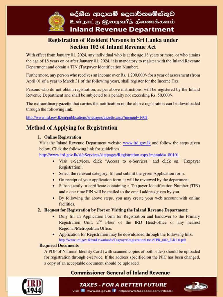 IRD Notice | PDF | Identity Document | Government