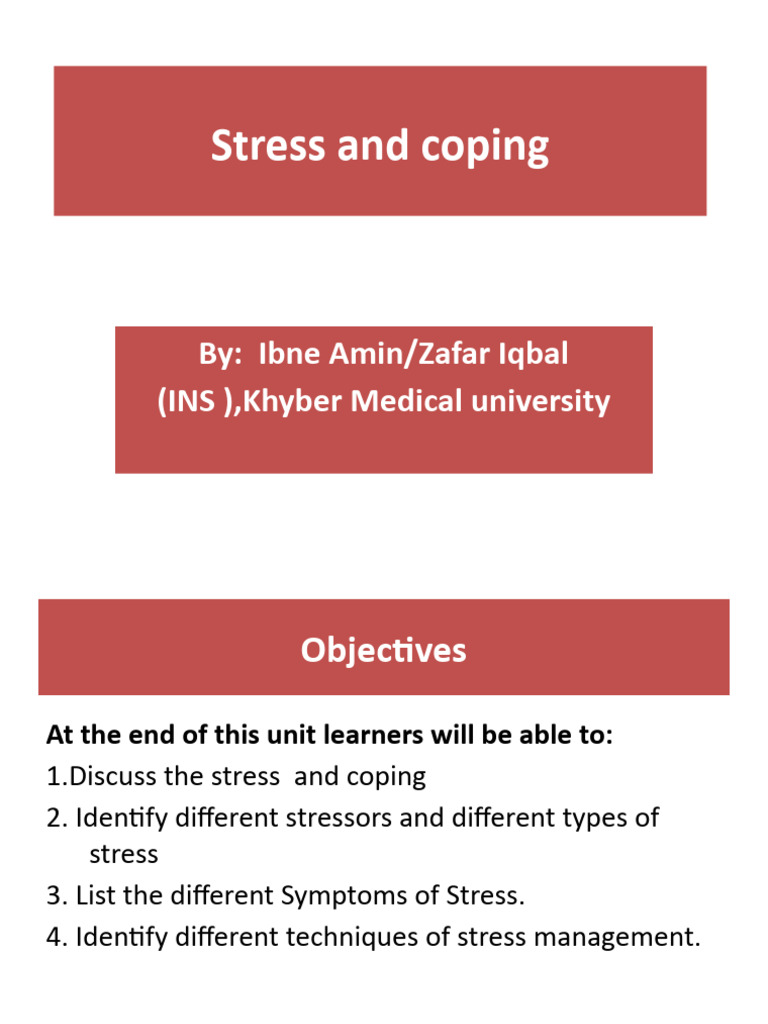 Stress and Coping | PDF | Stress (Biology) | Anxiety