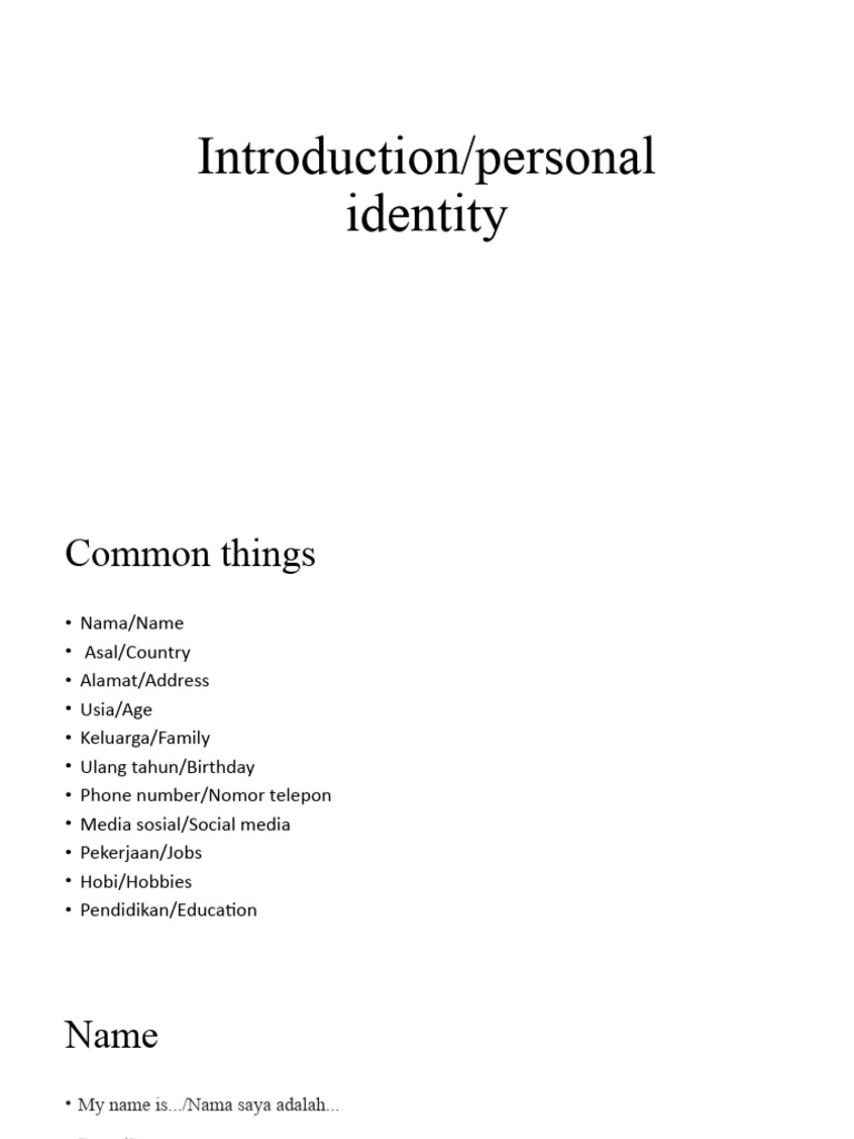 Introduction Personal Identity | PDF