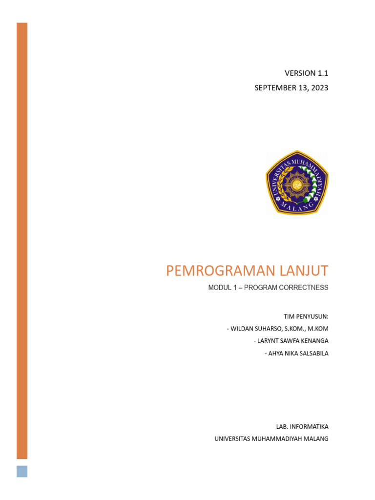 Pemrograman Lanjut: Kode dan Kesalahan | PDF