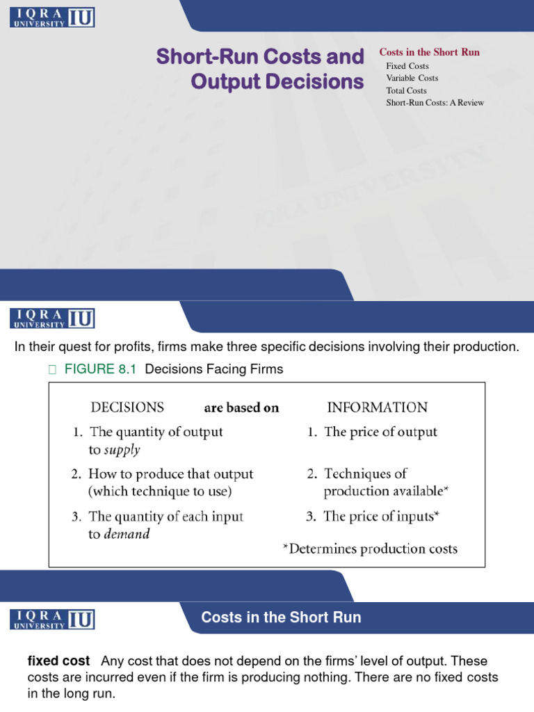 1 Lecture 6 - Short-Run Costs and Output Decisions | PDF | Marginal ...