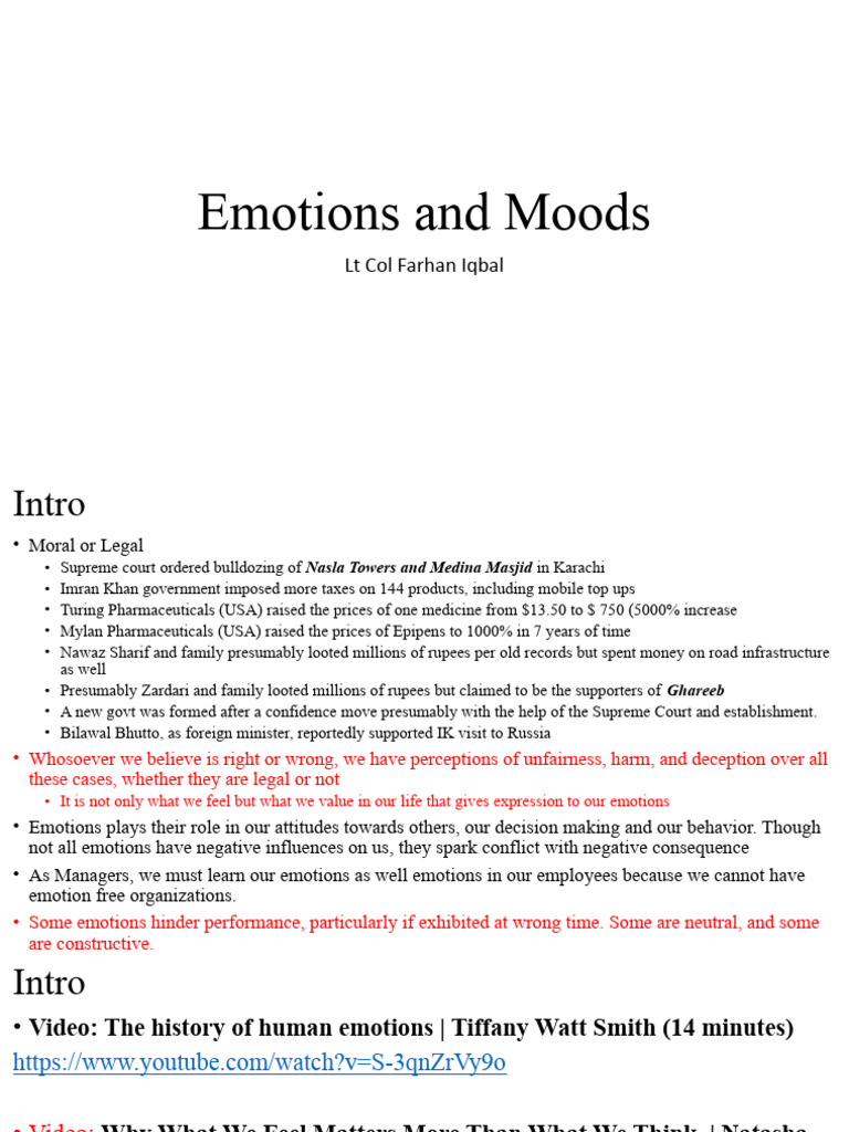 8 Emotions and Moods - Students | PDF | Emotions | Mental Health