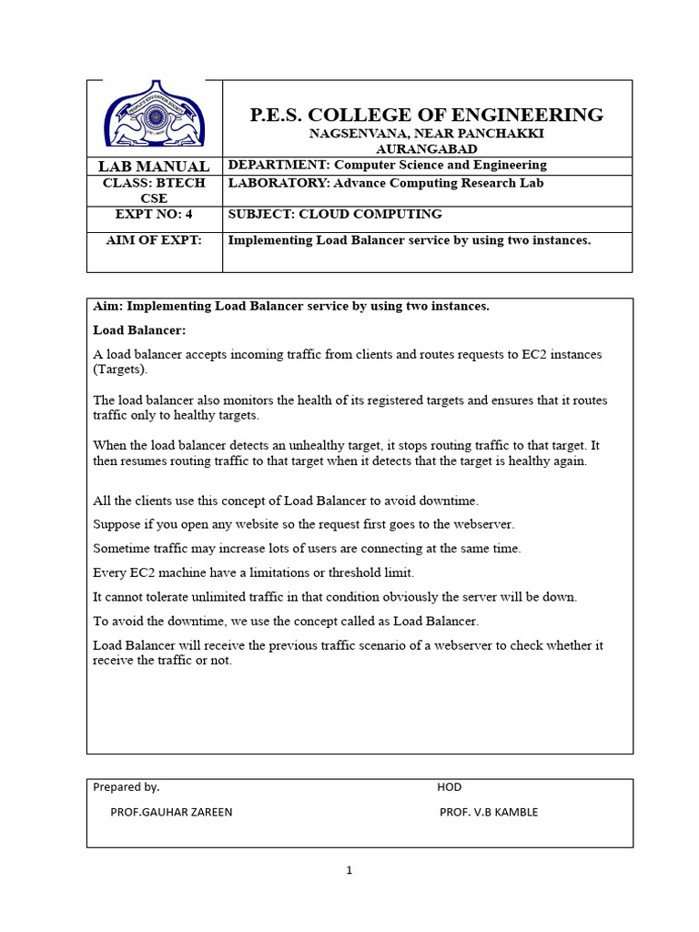 PRAC 4 CC (2) | PDF | Load Balancing (Computing) | Networking