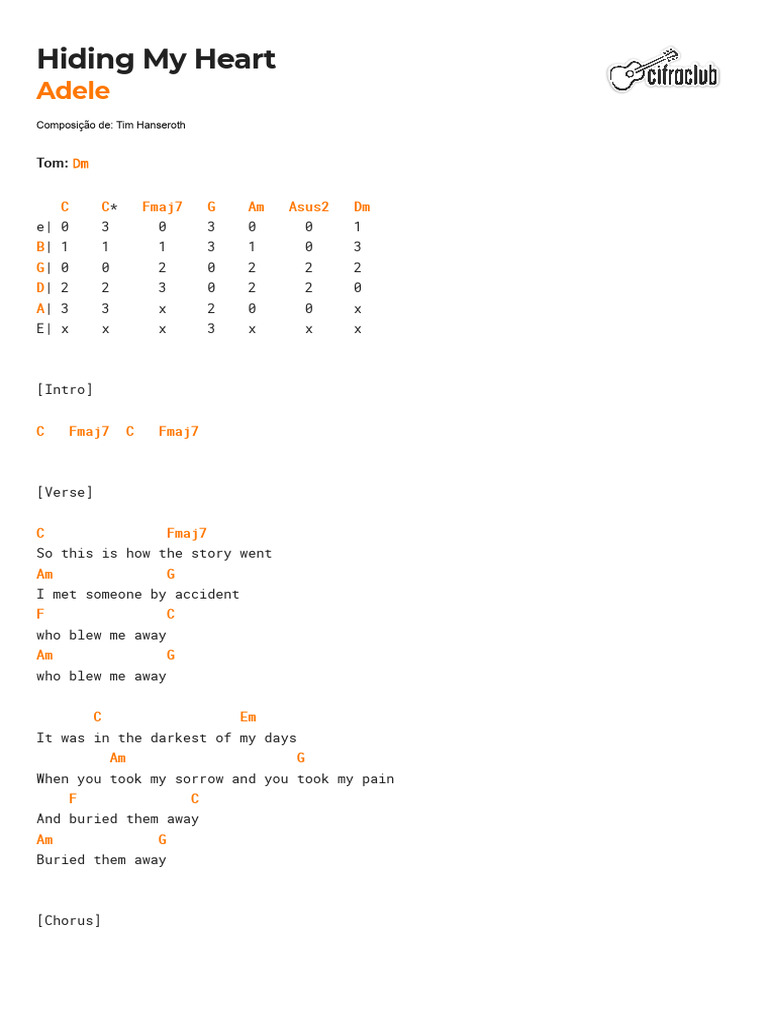Hiding My Heart - Adele Chords & Lyrics | PDF