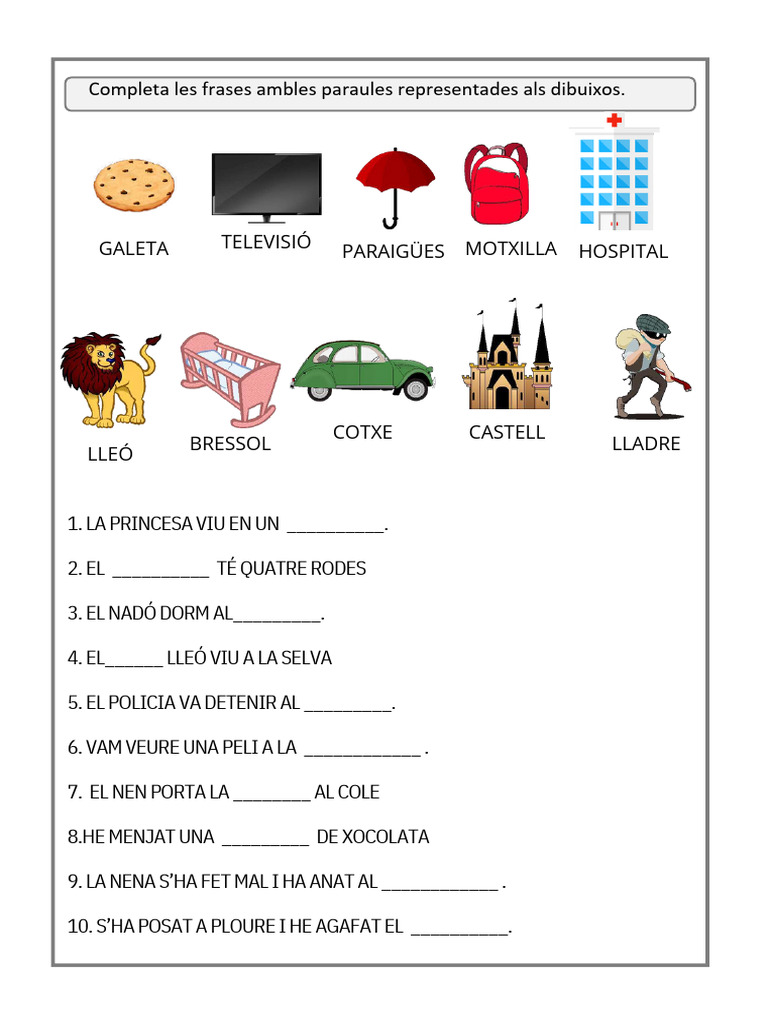 Comprensió Lletra Pal | PDF