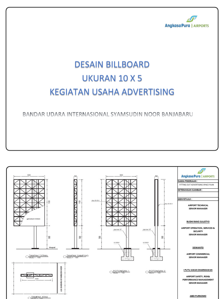 Billboard Design Plan for Airport | PDF