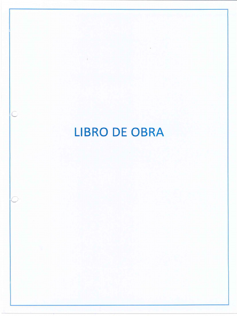 Libro de Obra | PDF