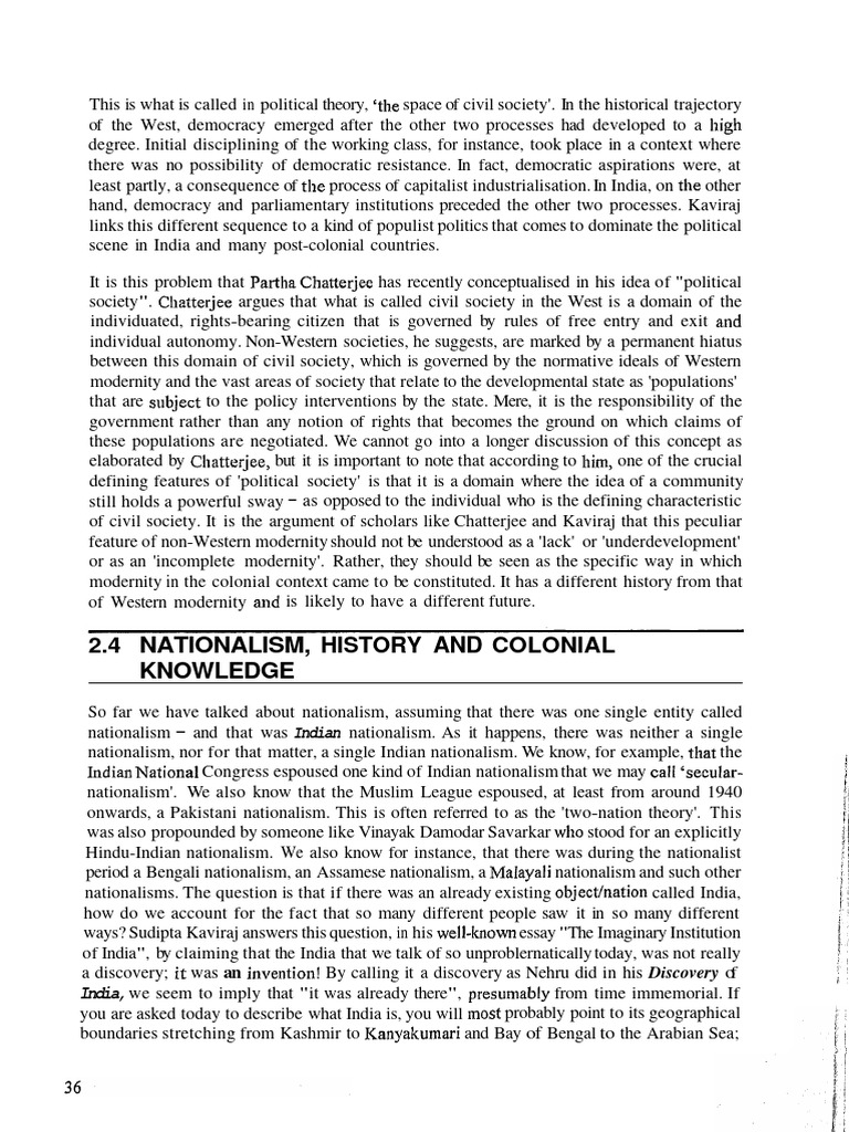 Nationalism, History and Colonial Knowledge | PDF | Nationalism ...