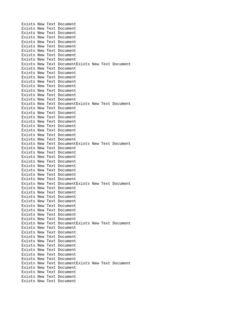 Exists New Text Document1 | PDF