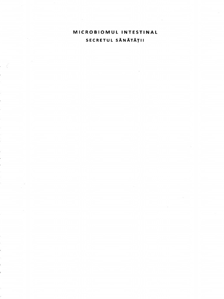 Microbiomul Intestinal Secretul Sanatatii Ed Clusium 2019 1-1 | PDF