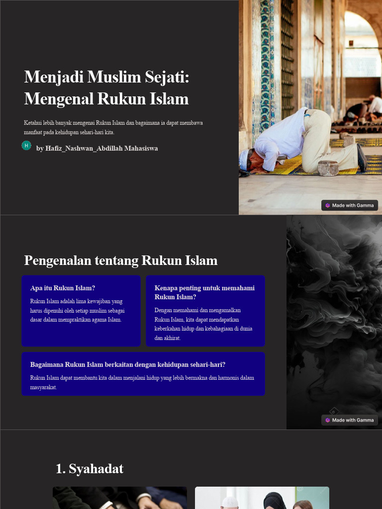 Menjadi Muslim Sejati Mengenal Rukun Islam | PDF