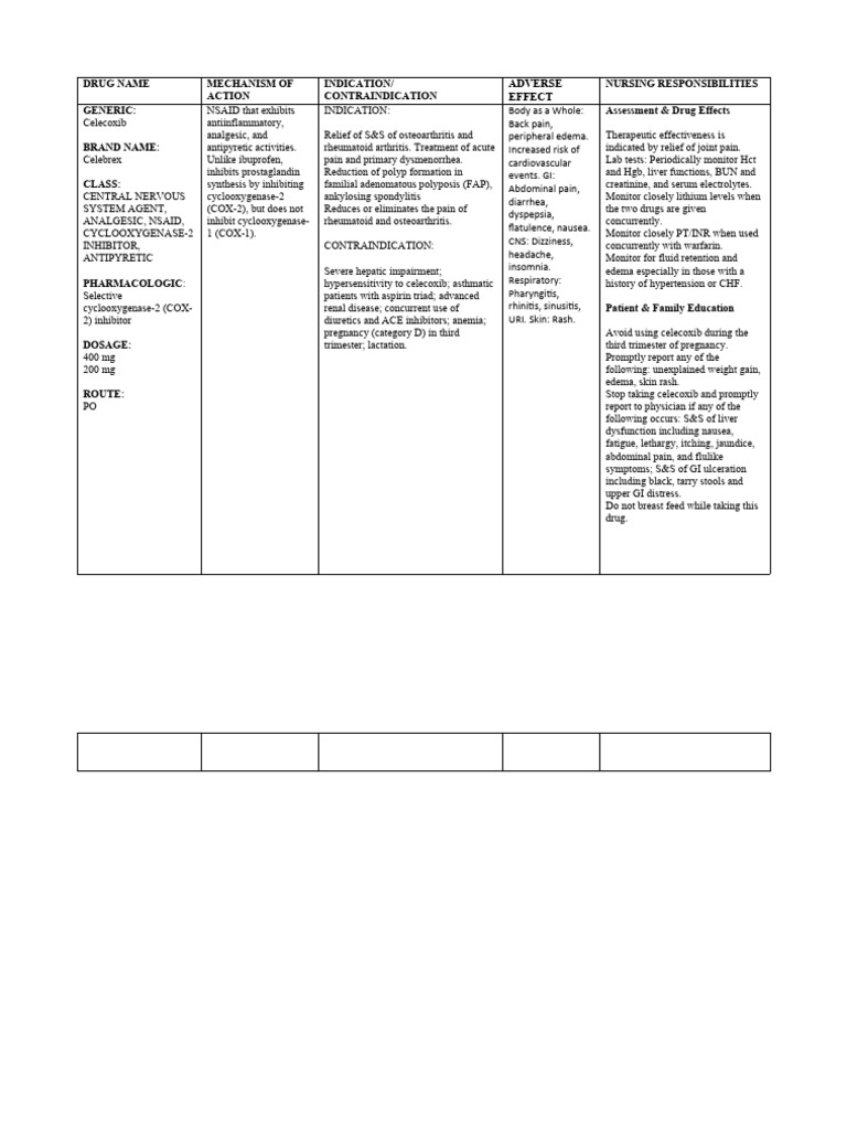 Celecoxib | PDF | Nonsteroidal Anti Inflammatory Drug | Clinical Medicine