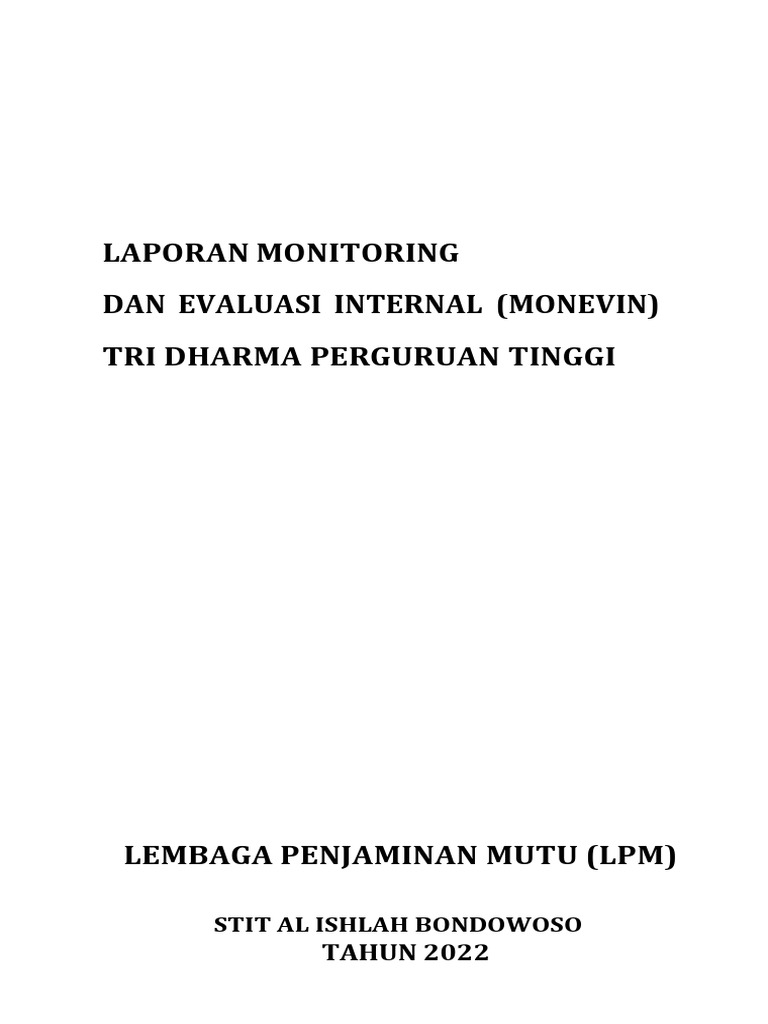 Laporan Monev 2022 Compressed | PDF | Bisnis